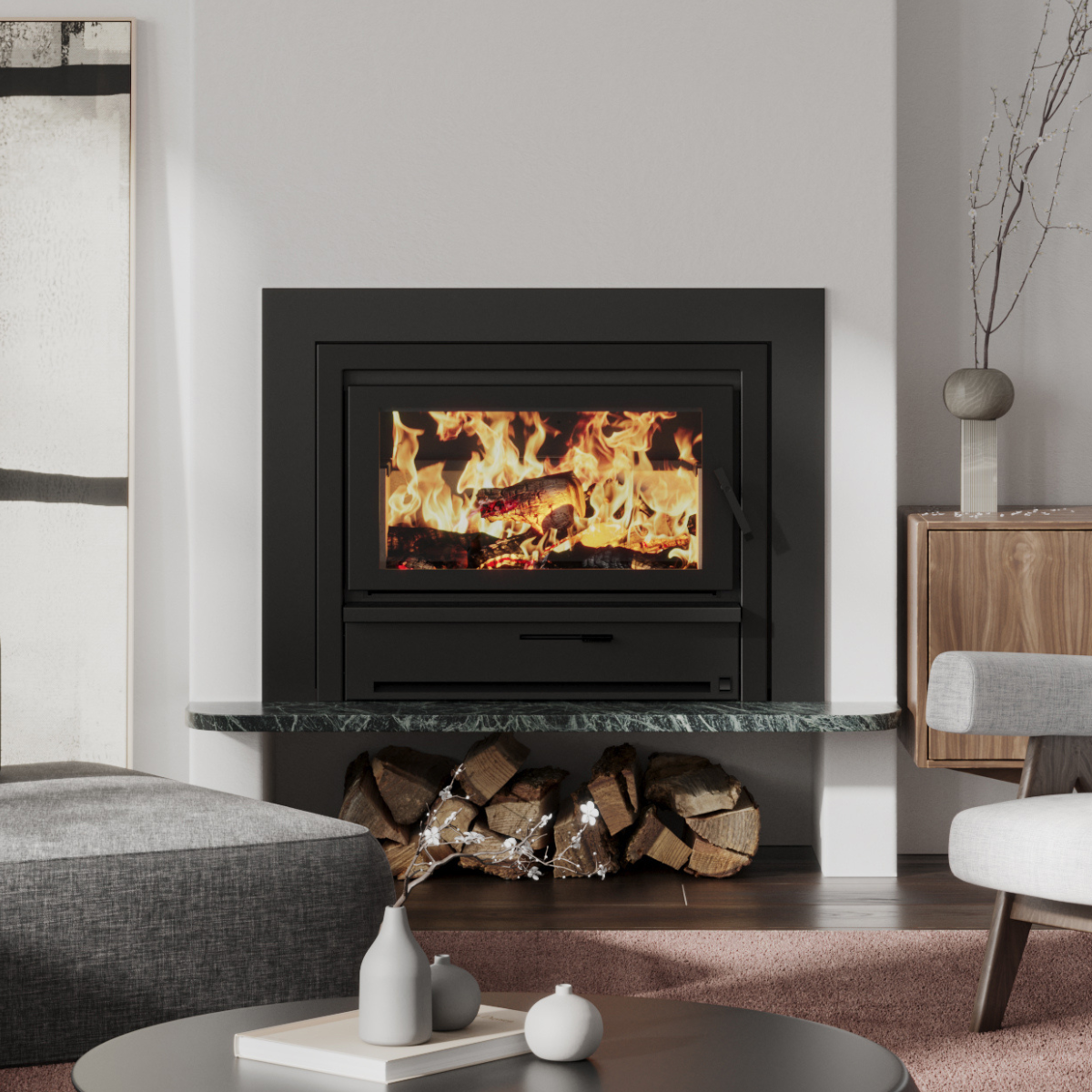 Kemlan Halo 800 Inbuilt Wood Heater – Country Wide Heaters